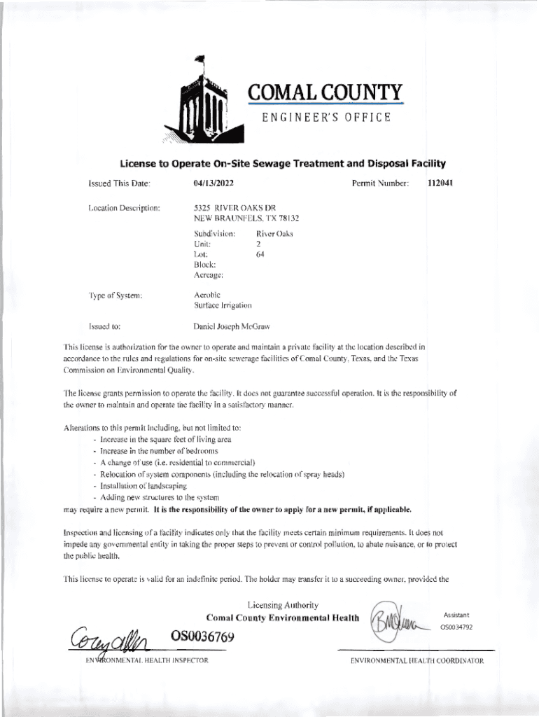 Fillable Online pdf filecounty of comal county engineer's office . staff will... Fax Email Print ...