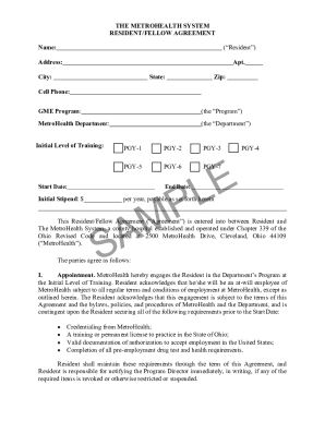Fillable Online FORM - Standard Resident Agreement -- Oct 2016.docx Fax ...