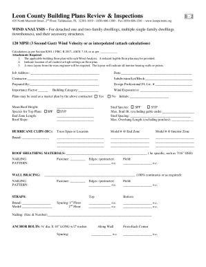 Fillable Online cms leoncountyfl Leon County Building Plans Review ...