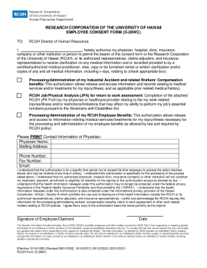 Fillable Online employee consent form (d-26wc) Fax Email Print - pdfFiller