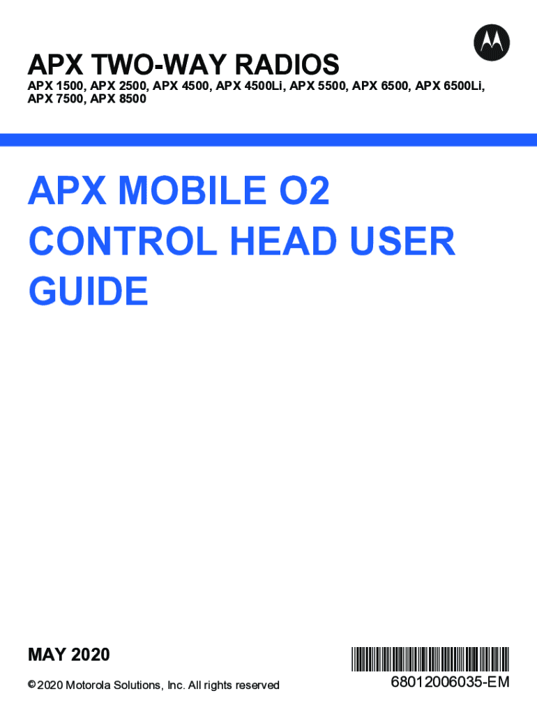 Fillable Online APX Control Head Data Sheet Fax Email Print - pdfFiller