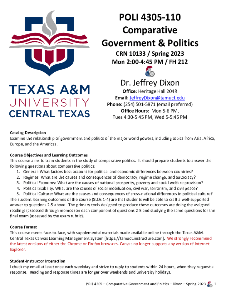 Fillable Online AP Comparative Government and Politics Course - AP ...