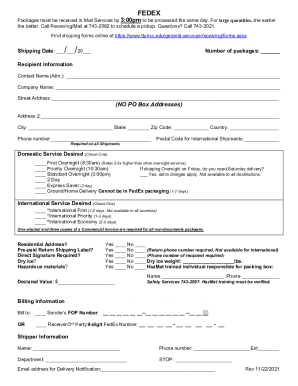 Fillable Online FedEx FORM 1121.doc Fax Email Print - pdfFiller
