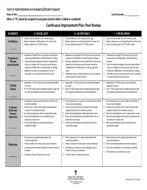 Fillable Online What are the parts of a Continuous Improvement Report ...