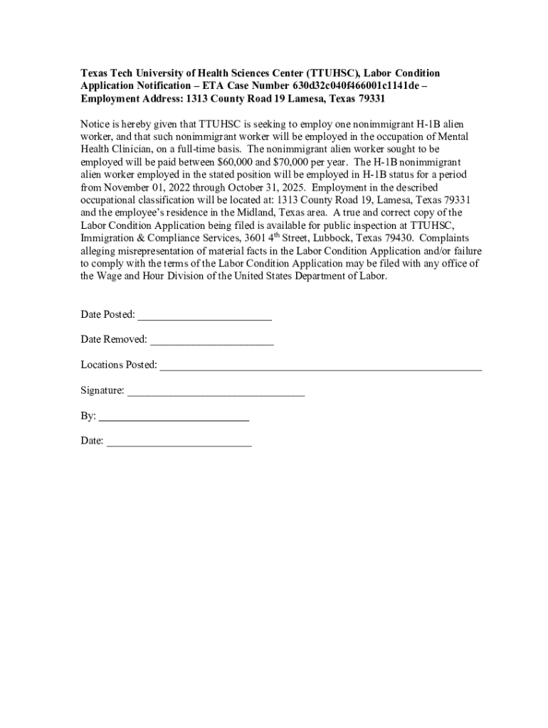 Fillable Online ETA Case Number 630d32c04 Fax Email Print - pdfFiller