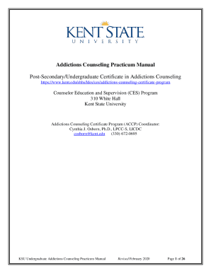 Fillable Online Addictions Counseling Certificate Program-Trumbull ...