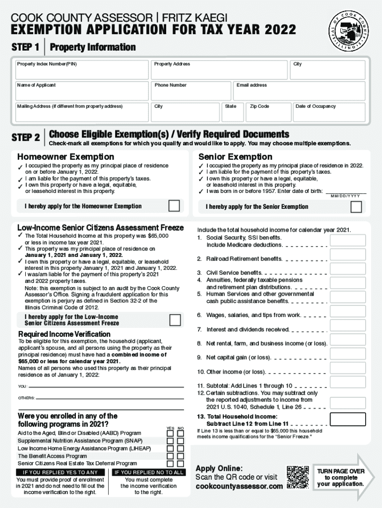 Fillable Online Applications for Property Tax Savings are Now Available ...