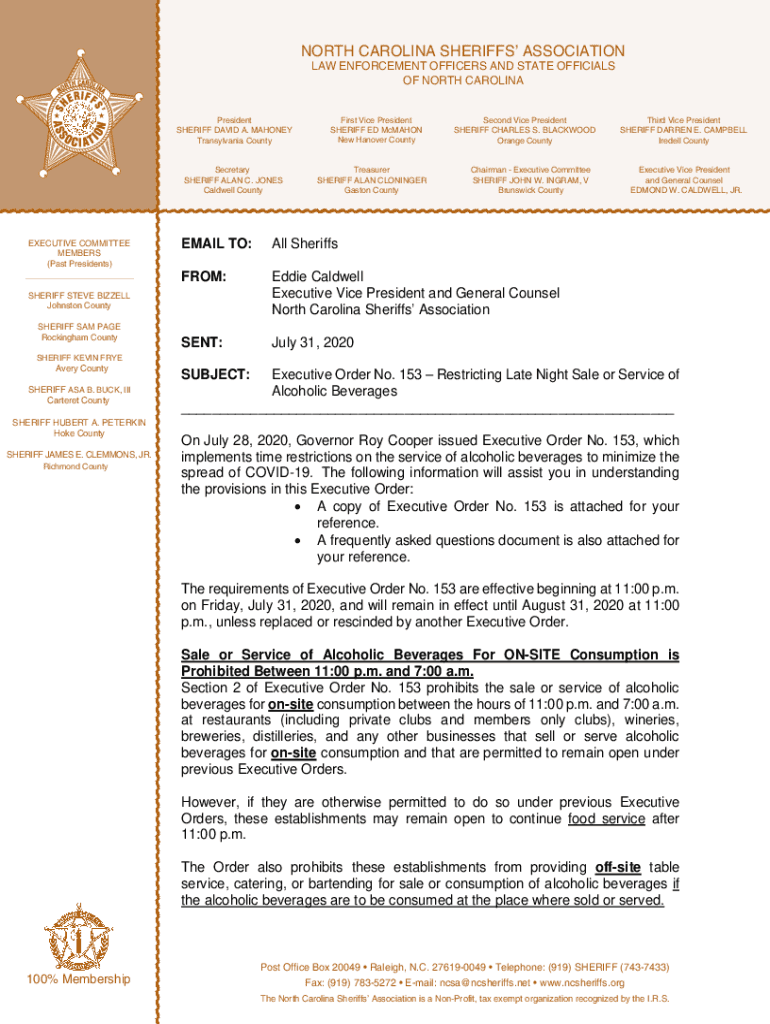 Fillable Online Executive Order No. 153 Fax Email Print - pdfFiller