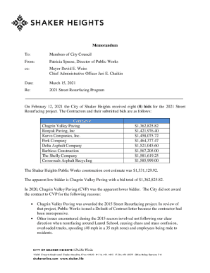 Fillable Online Memorandum To: Members of City Council From: Patricia Speese ... Fax Email Print ...