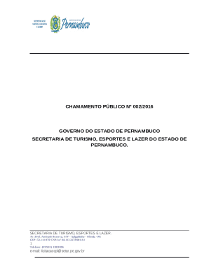 Licitaes e Chamamentos - Governo do Estado de ... Doc Template | pdfFiller