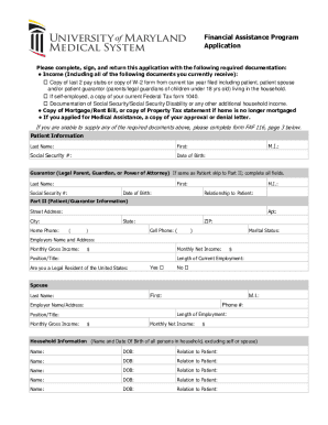 Fillable Online Umms financial assistance Fax Email Print - pdfFiller