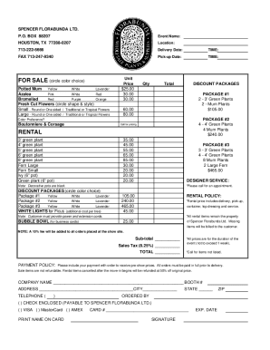 Fillable Online STR RENTAL FORM PDF 09.08 Fax Email Print - pdfFiller