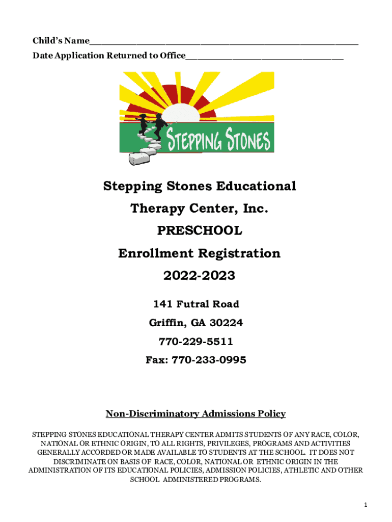 Fillable Online Stepping Stones Educational Therapy Center Inc - News ...