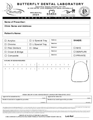 Fillable Online BDLab - Dental Laboratory - Dental Implants, Prosthesis ...