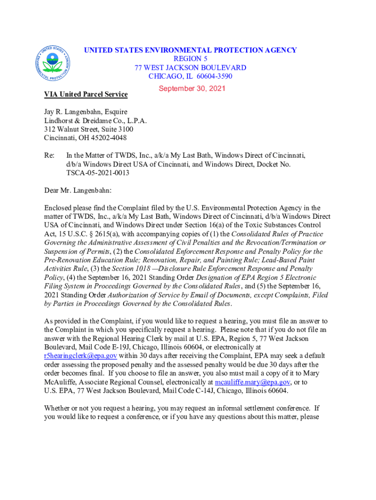 Fillable Online yosemite epa Visiting EPA's Region 5 Office in Chicago ...