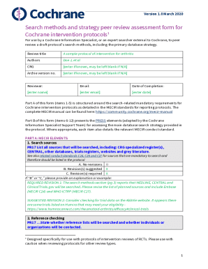 Fillable Online community cochrane Protocol assessment form Fax Email ...