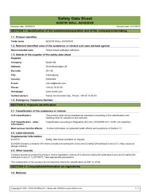 Fillable Online BOSTIK WALL ADHESIVE Fax Email Print - pdfFiller