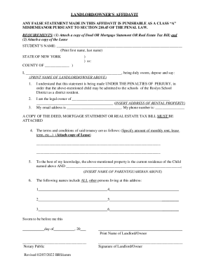 Fillable Online FORM B-Owner's-Landlord's Affidavit Updated 2018 RG ...
