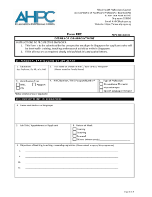 Fillable Online Form RR2 - Singapore Fax Email Print - pdfFiller