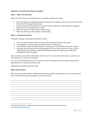 Fillable Online 10 Performance Review Templates for Managers and ...