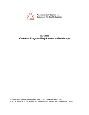 Fillable Online Common Program Requirements (Fellowship) Fax Email ...