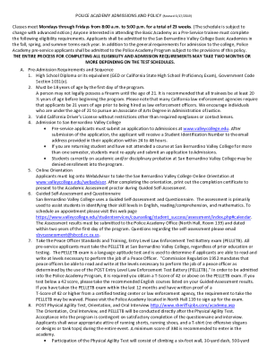 Fillable Online Law Enforcement Academy Dates and Instructions Fax ...