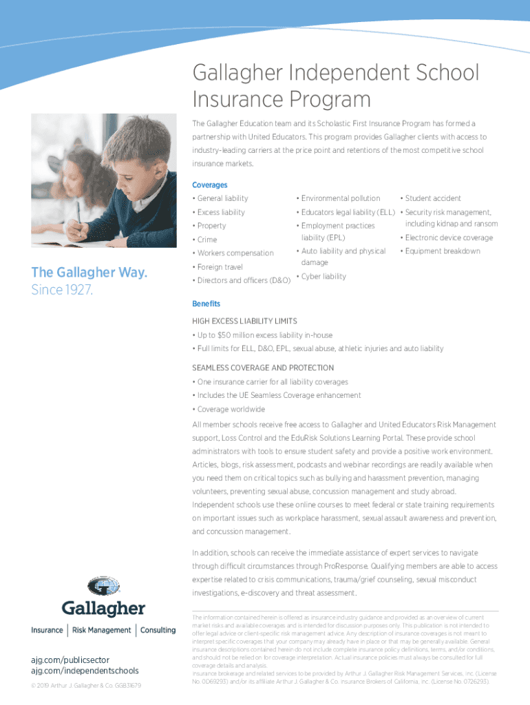 Fillable Online About Gallagher Student Health and Special Risk Fax ...