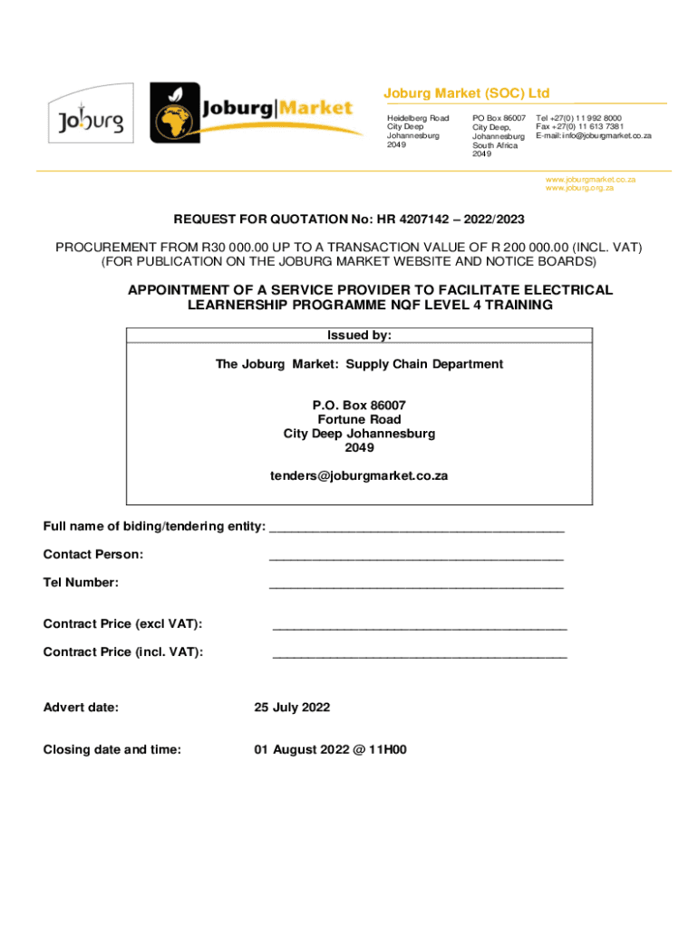 Fillable Online Joburg Market / supplier-registration-application-form ...