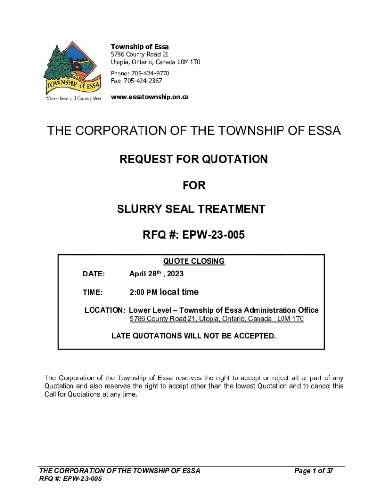 Fillable Online Township of Essa :: Dashboard Fax Email Print - pdfFiller