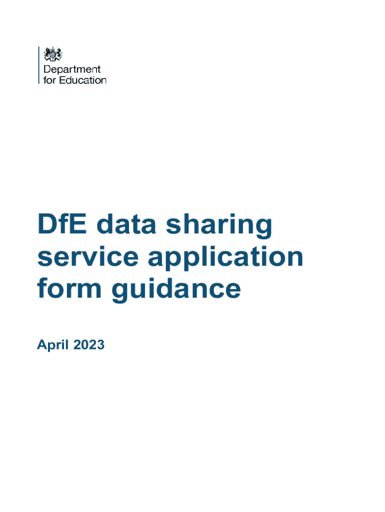 Fillable Online DfE data sharing Fax Email Print - pdfFiller