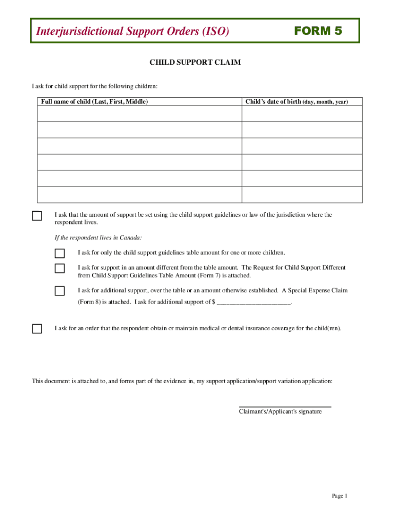 Fillable Online Interjurisdictional Support Orders Forms and Guides Fax ...