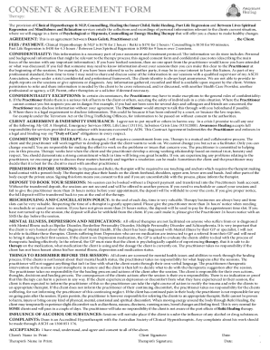 Fillable Online CONSENT & AGREEMENT FORM Fax Email Print - pdfFiller