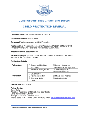 Fillable Online CHILD PROTECTION MANUAL Fax Email Print - pdfFiller