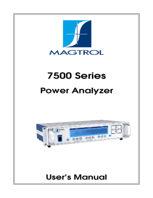 Fillable Online 7500 Series Power Analyzer User's Manual Fax Email Print - pdfFiller