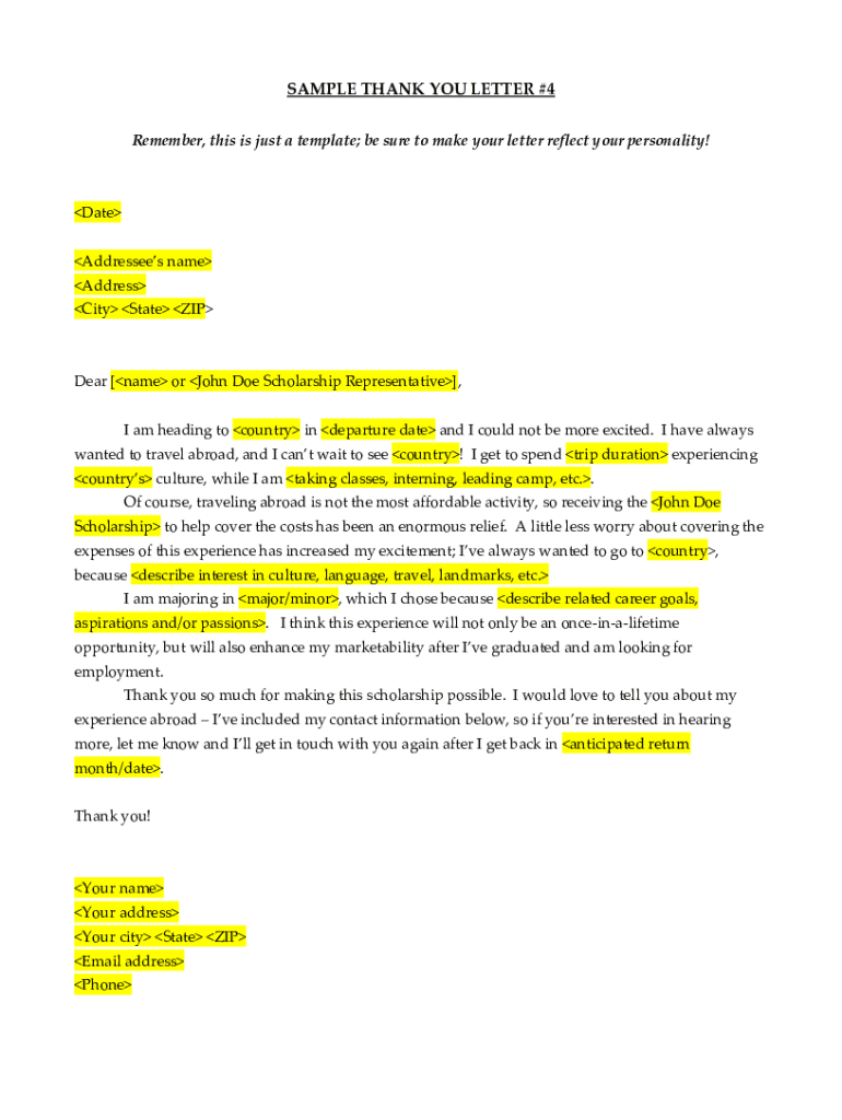 Fillable Online 103 Example Thank-You Letters, Plus Guides and Samples ...