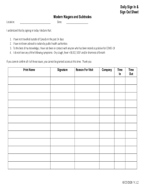 Fillable Online Free Daily Sign In Sheets for Your Classroom Fax Email ...