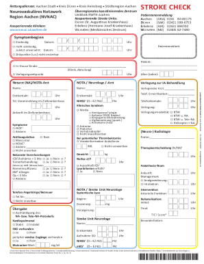 Ausfüllbar Online Stroke Checks Fax Email Drucken - pdfFiller
