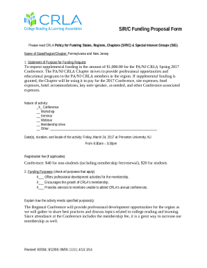 S/R/C Funding Proposal Doc Template | pdfFiller