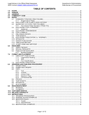 Fillable Online Legal Notices in the Official State Newspaper Fax Email ...