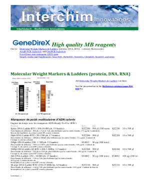 Fillable Online Broad Range Protein Molecular Weight Markers Fax Email ...