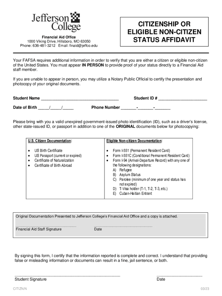 Fillable Online Eligible Non-Citizen Documentation Your Free ...