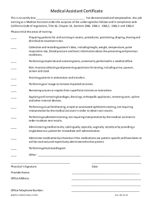 Fillable Online What Is a Certified Medical Assistant (CMA)? Fax Email ...