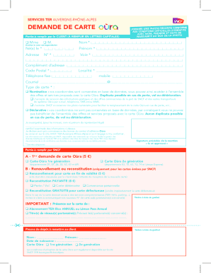 Remplissable En Ligne Formulaire Demande Carte Ora-juillet22 Fax Email ...
