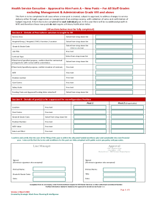 Fillable Online Approval to Hire Form A Fax Email Print - pdfFiller