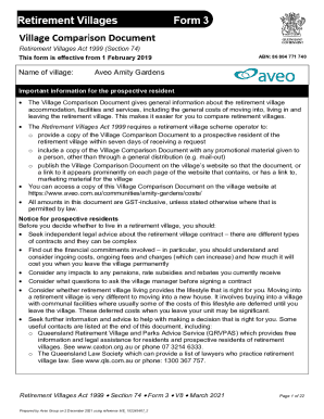 Fillable Online Retirement Villages Form 6 - Entry Condition Report Fax ...