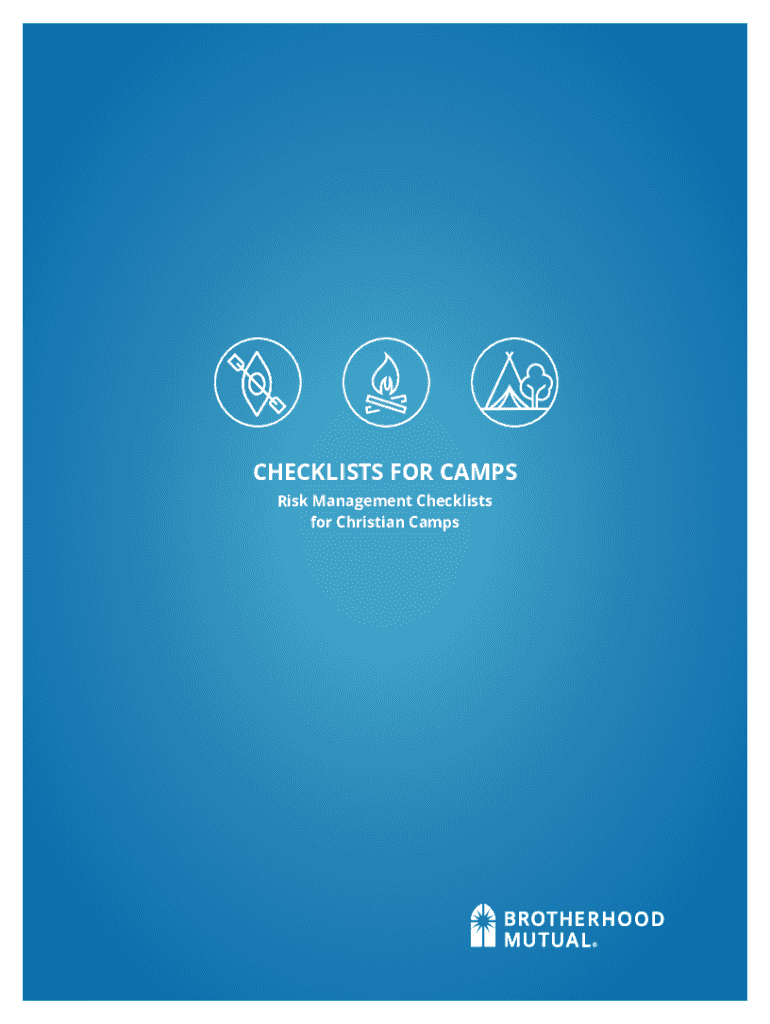 Fillable Online Summer camps on campus: A risk management checklist ...