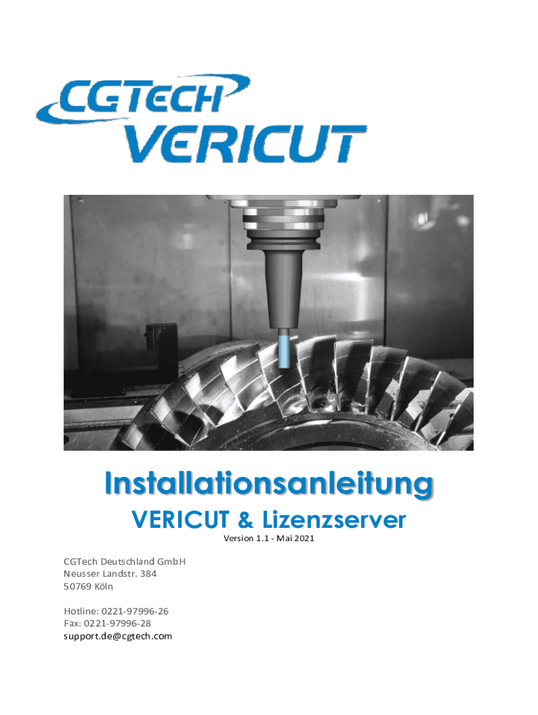 Ausfüllbar Online Installing CGTech Products Fax Email Drucken - pdfFiller