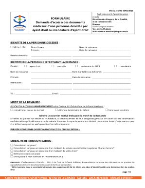 Remplissable En Ligne FORMULAIRE Demande d'accs des documents ... Fax Email Imprimer - pdfFiller