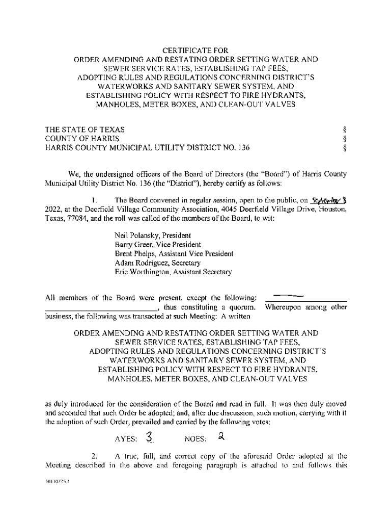 Fillable Online order amending and restating consolidated rate and ...