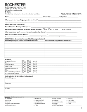 Fillable Online First-Time Acupuncture Patient Intake Form by Viktoriya ...